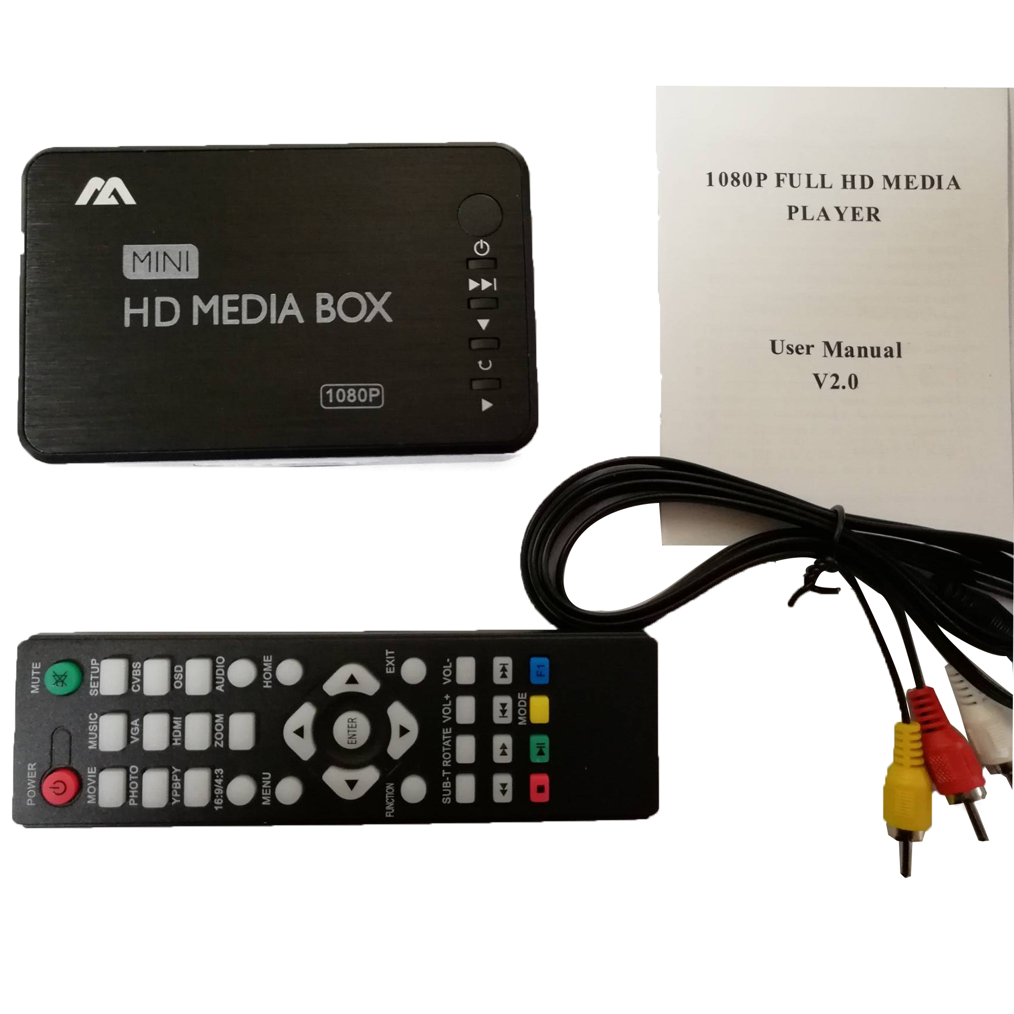 Full HD 1080P Media Player HDMI SD MMC MKV USB VGA for 2TB External ...