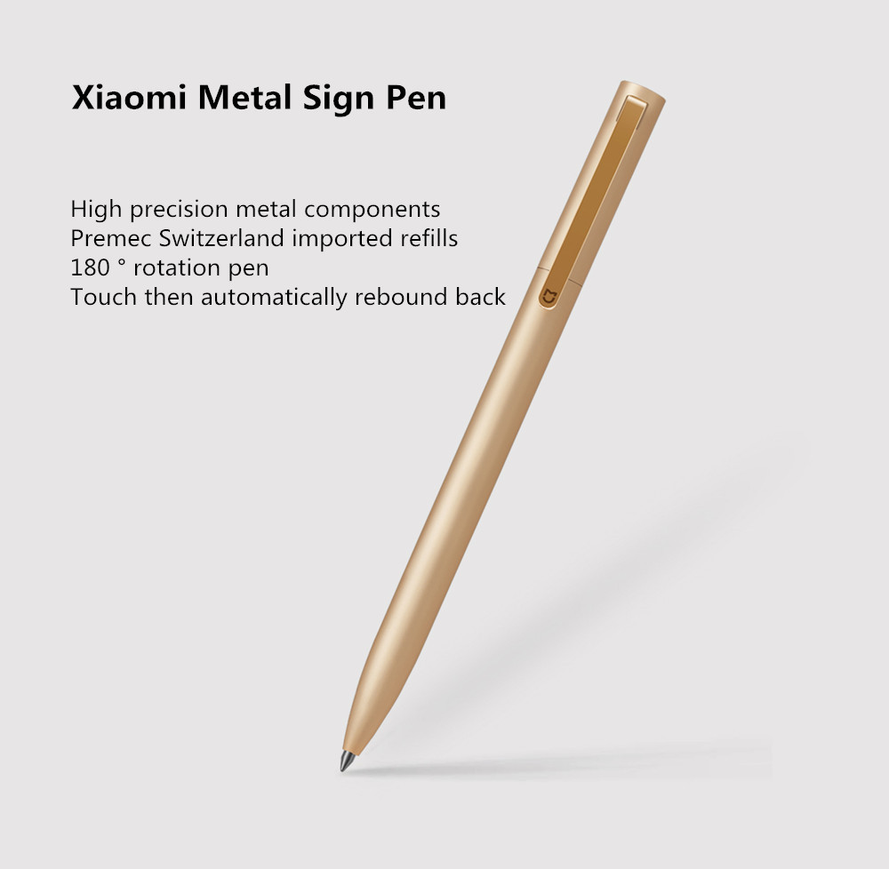 Xiaomi Mijia Metal Sign Pen Japan Ink Durable Ballpoint PREMEC Smooth ...