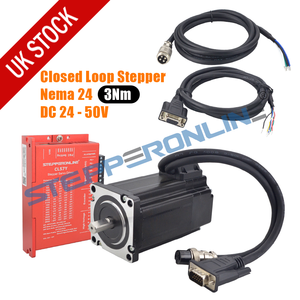 3NM NEMA 24 Closed Loop Stepper Hybrid Servo Motor 5A 86mm &Driver ...