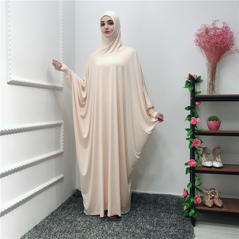 Muslim Women Prayer Dress Dubai Khimar Long Hijab Jilbab Islam Overhead