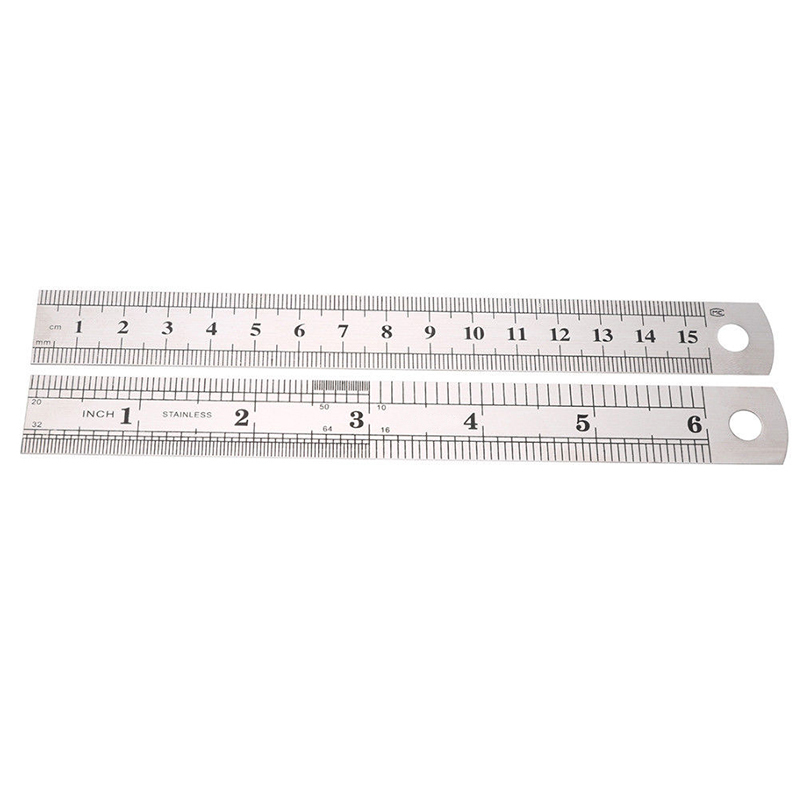 1X Stainless Steel 15cm / 6 Inch Metal Ruler Rule Precision Measure ...