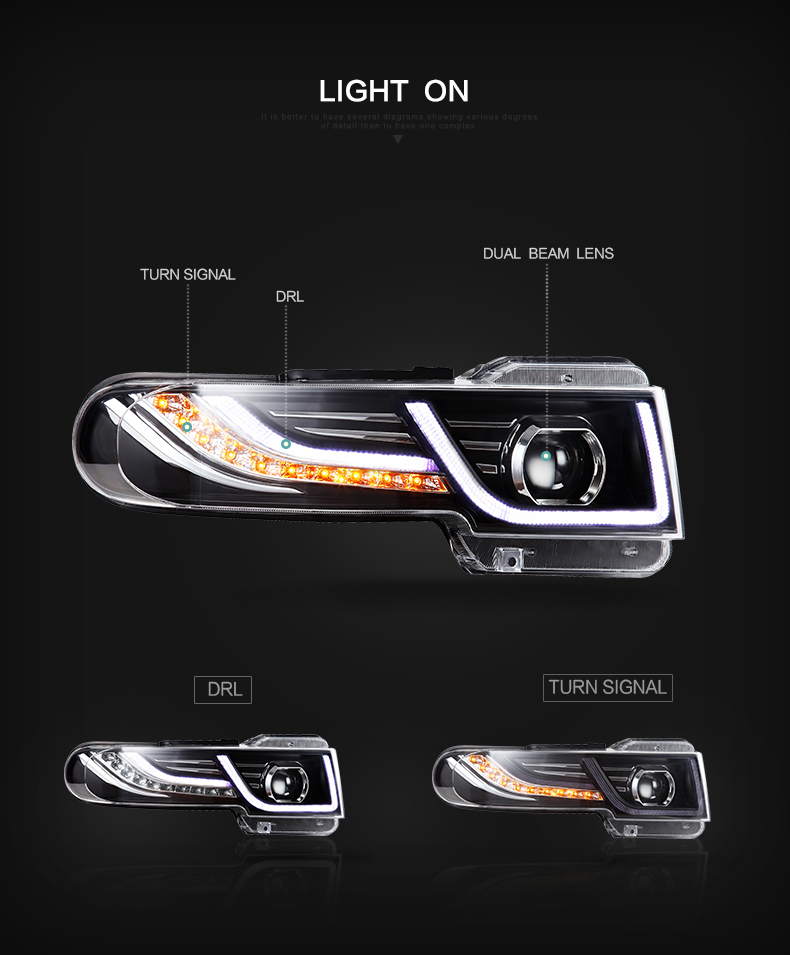 Led Halo Projector Headlights &Grille For 07-15 Toyota FJ Cruiser Sport ...