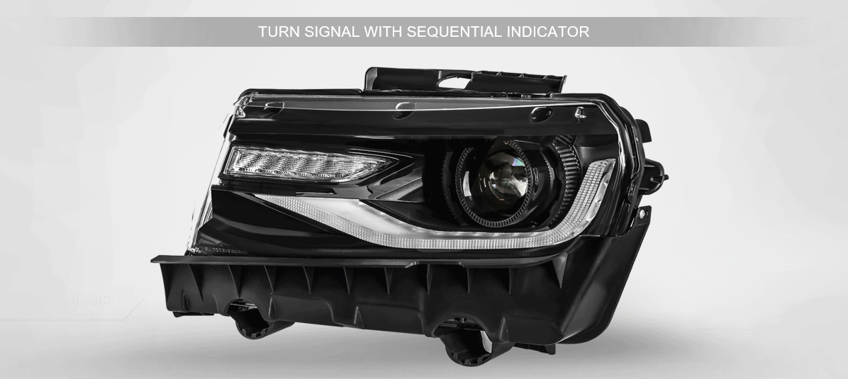 LH+RH LED Projector Headlights For 2014-2015 Chevrolet Chevy Camaro ...