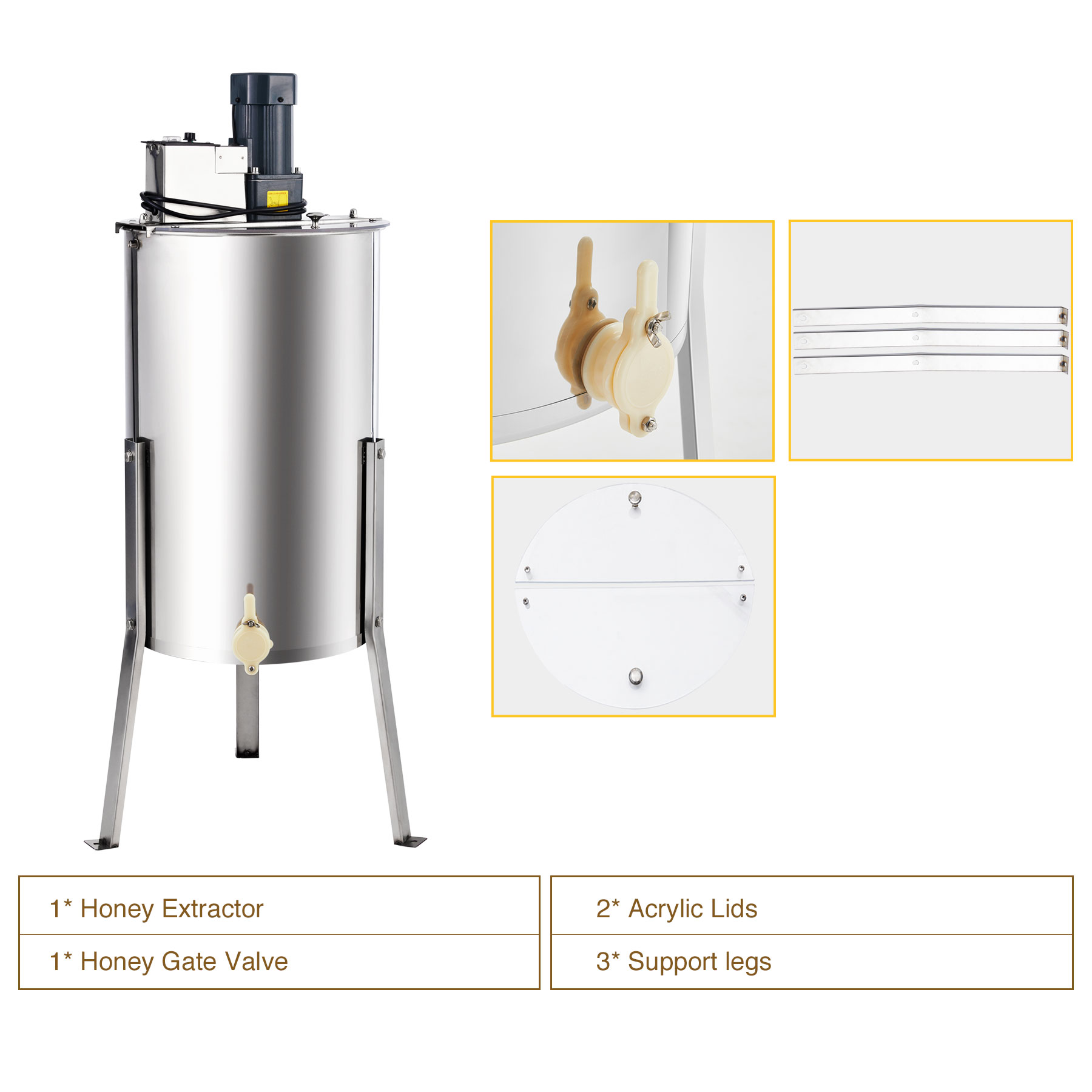 2-Frame Electric Honey Extractor Beekeeping Equipment Separator ...