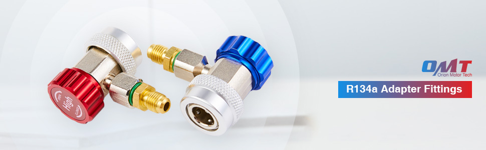 R134A Quick Coupler Adapter R134A Adapter Fittings Fit AC Manifold ...