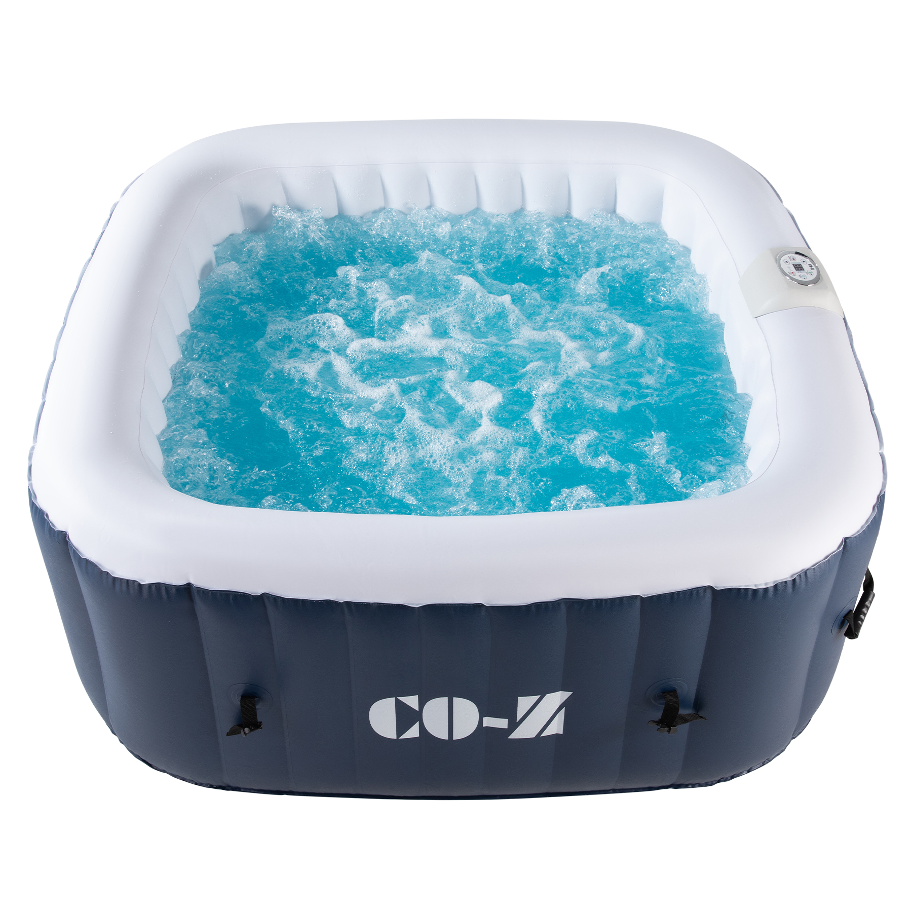 5'x5' Inflatable Hot Tub Portable Jacuzzi with 120 Jets & Air Pump ...