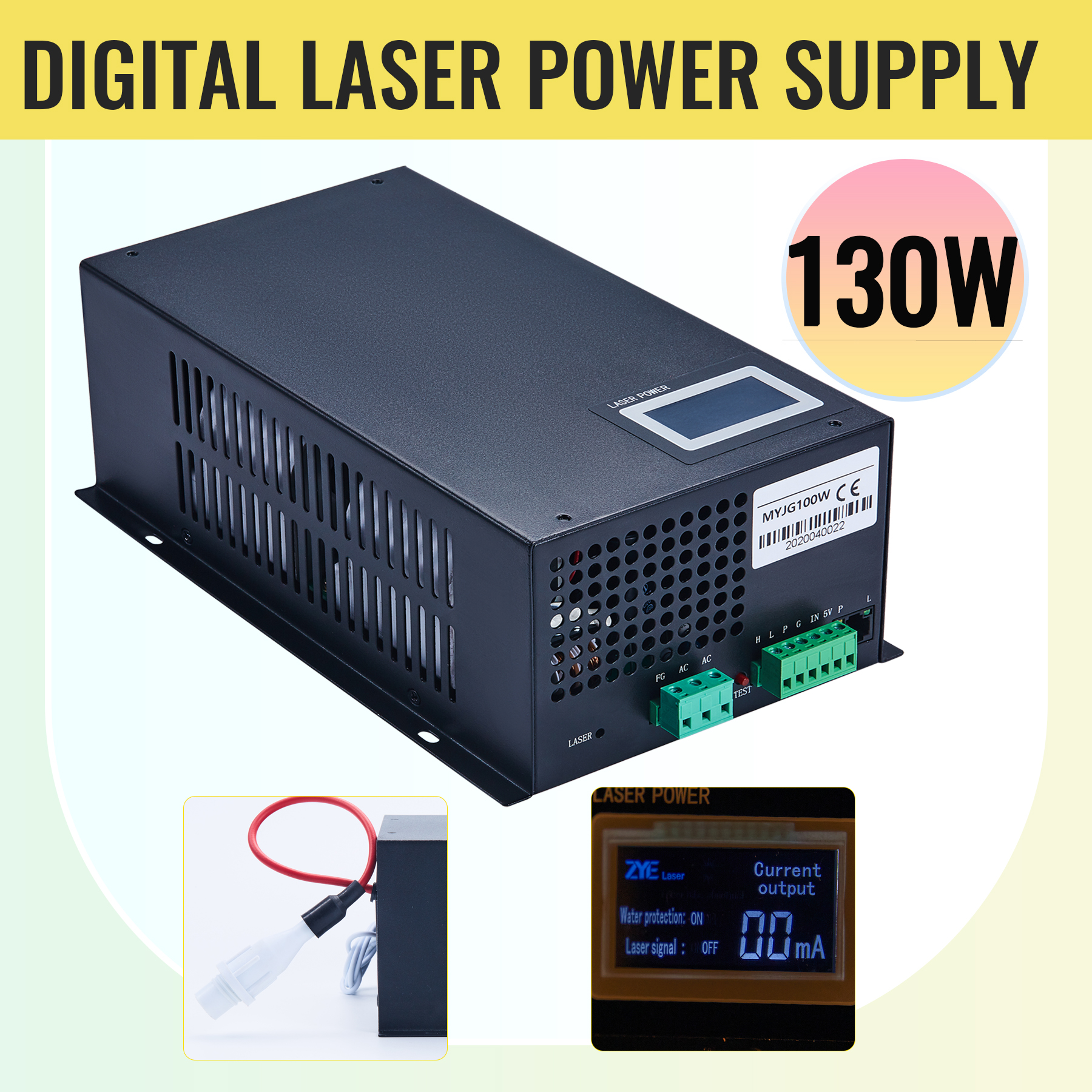 OMTech 40W 50W 60W 80W 100W 130W 150W CO2 Laser Power Supply for Laser Engraver | eBay
