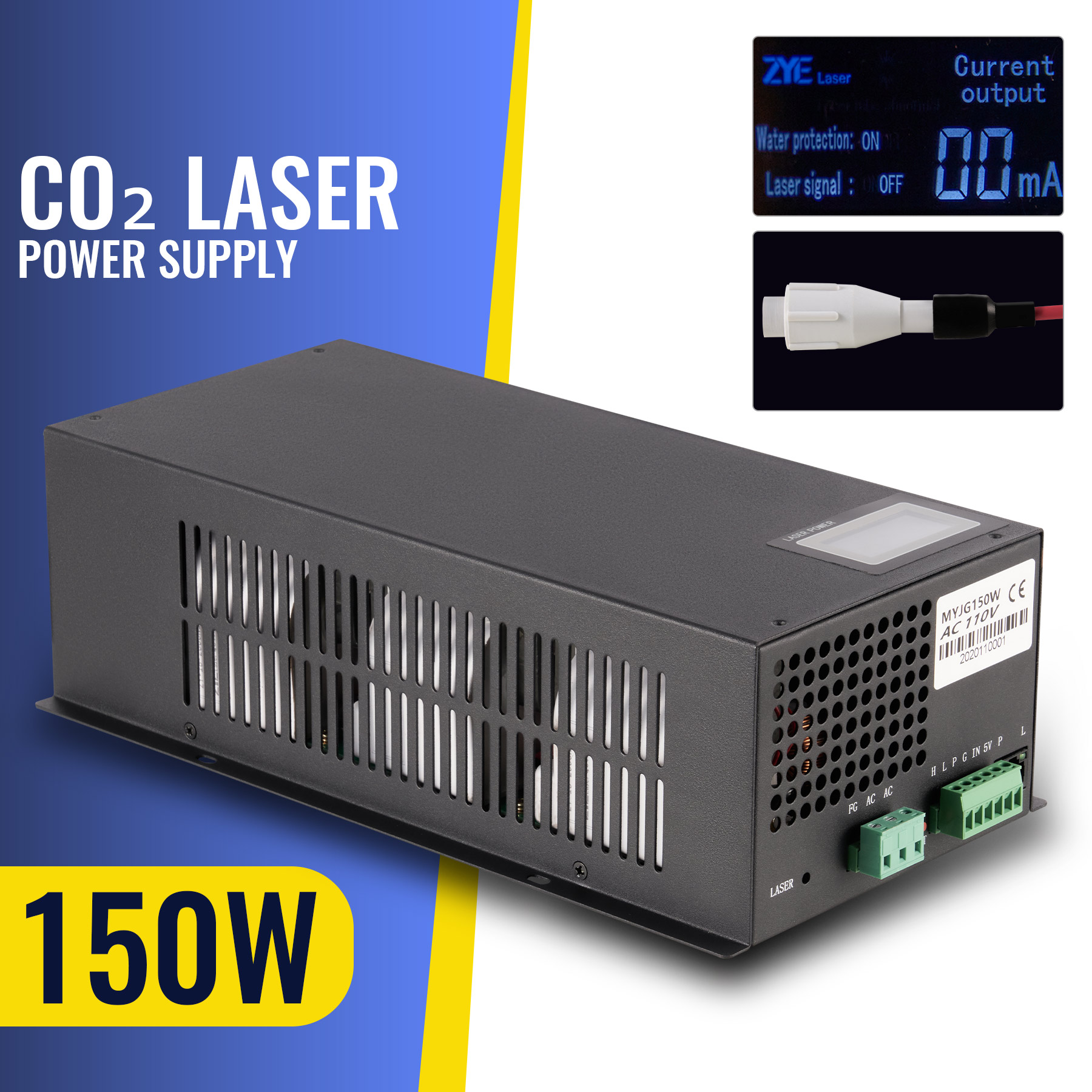 OMTech 40W 50W 60W 80W 100W 130W 150W CO2 Laser Power Supply for Laser Engraver | eBay