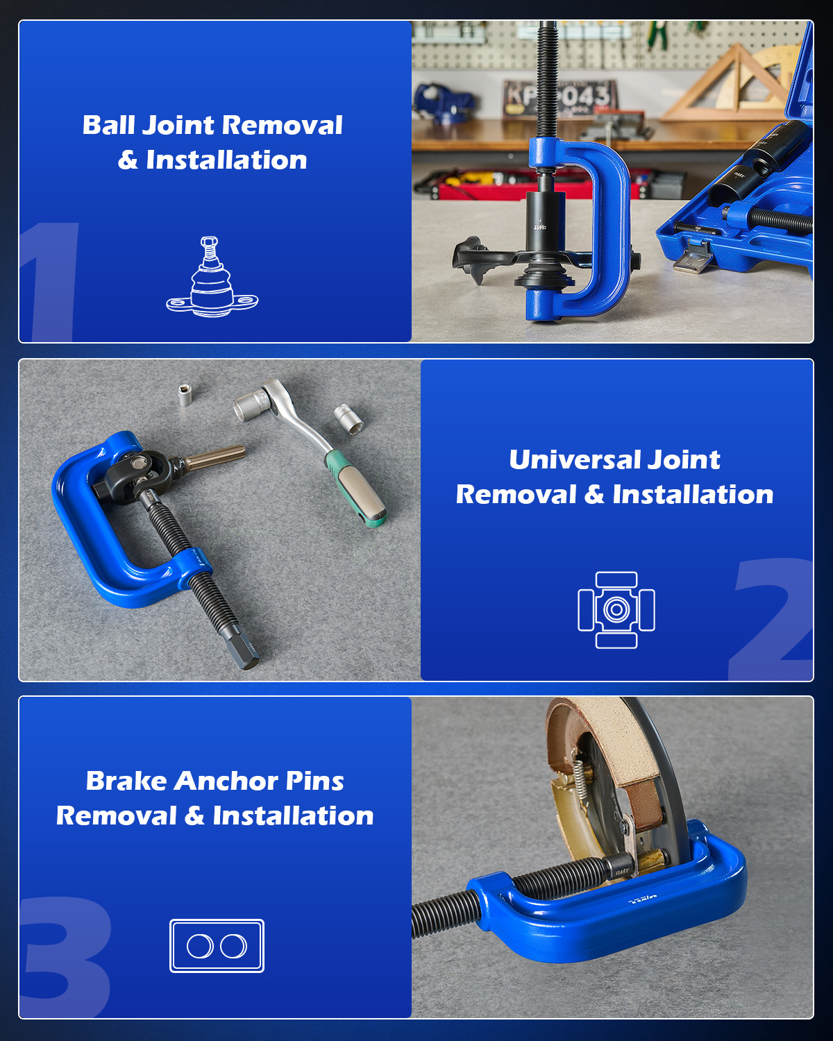 How To Remove 4 In 1 Ball Joint Service Tool Kit 2WD & 4WD Remover ...