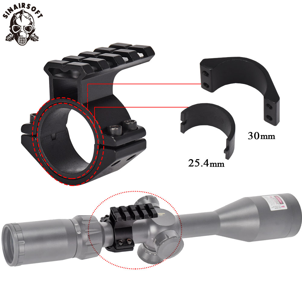 Tactical Scope Barrel Mount 25 mm & 30mm Ring Adapter 20mm Weaver ...