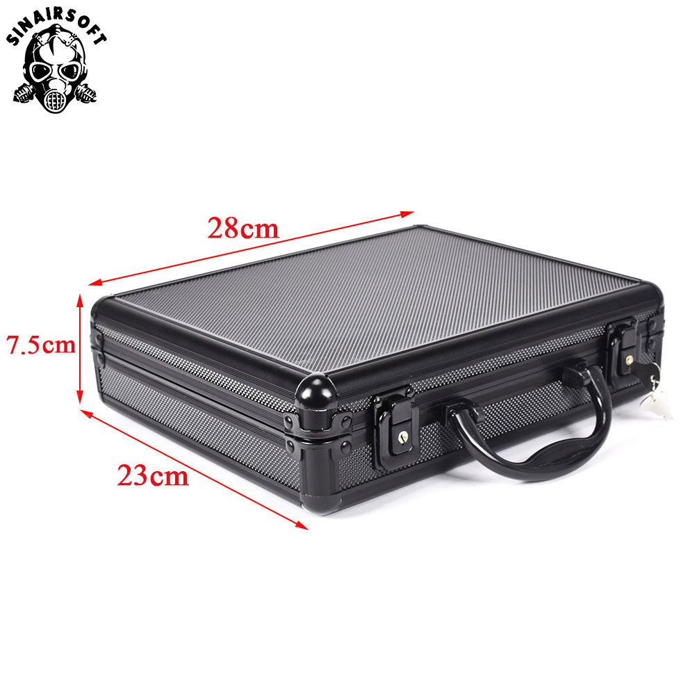 Tactical Aluminum Pistol Hard Carry Case Padded Foam Gun Bag Glock Ipsc ...