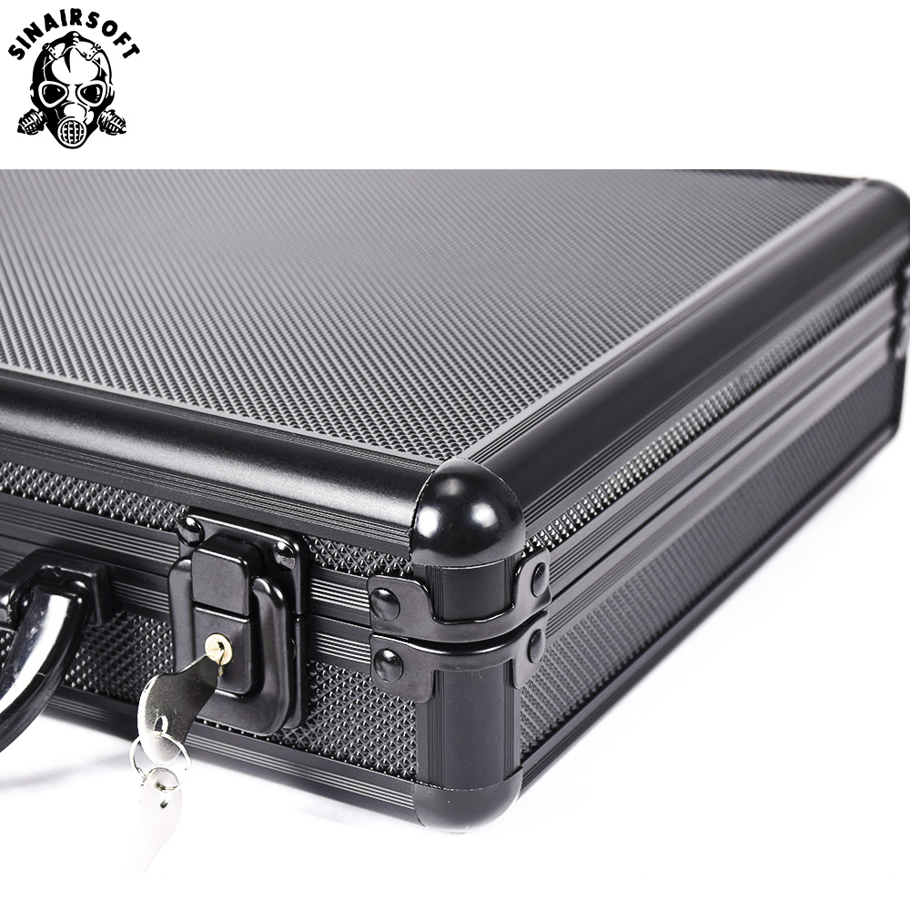 Tactical Aluminum Pistol Hard Carry Case Padded Foam Gun Bag Glock Ipsc ...