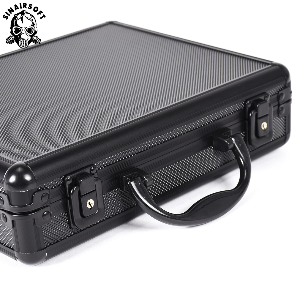 Tactical Aluminum Pistol Hard Carry Case Padded Foam Gun Bag Glock Ipsc ...