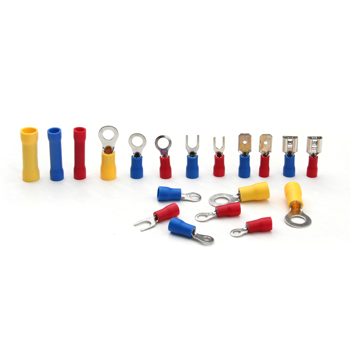 650pcs Assorted Insulated Ring Crimp Terminals Electrical