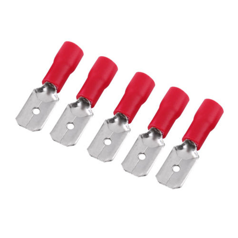 Red Female Spade Crimp Connectors Varied Size Terminals