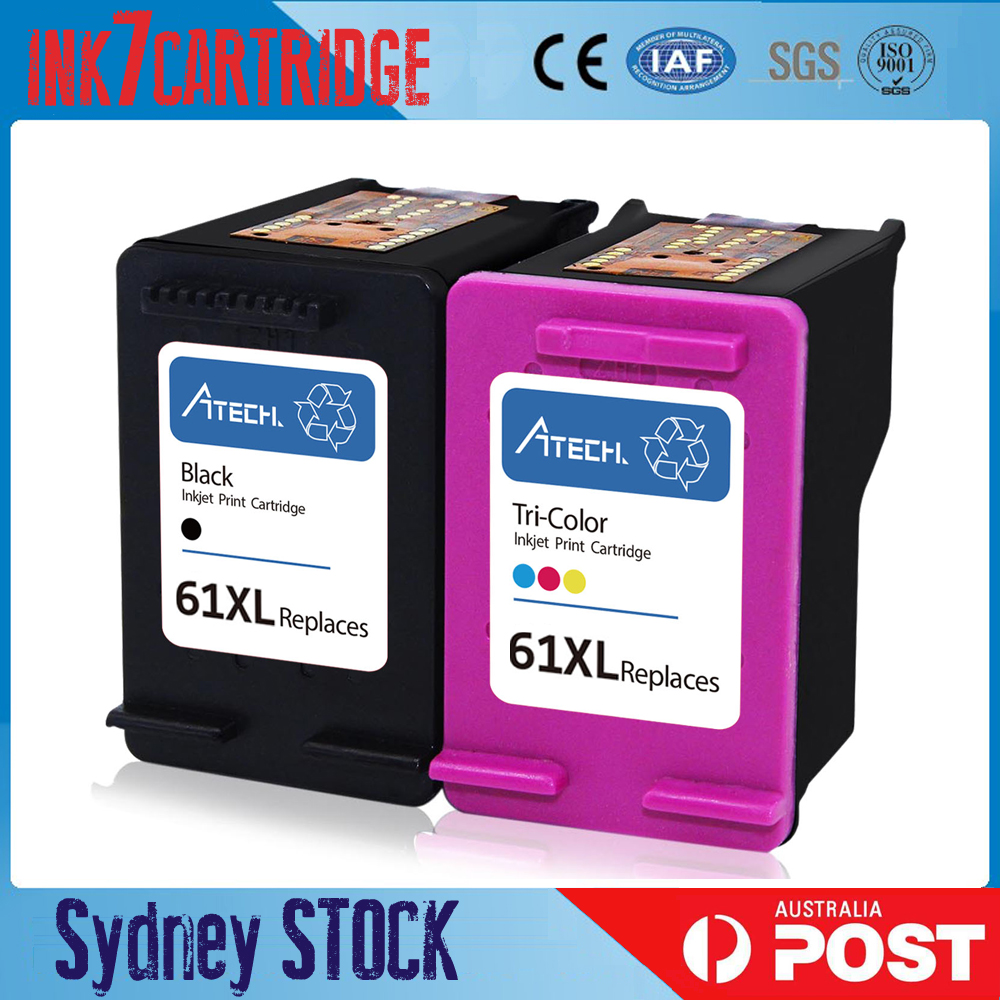 2x Ink HP 61 XL Black & Colour Cartridge for HP Deskjet 1050/2050/3050 ...