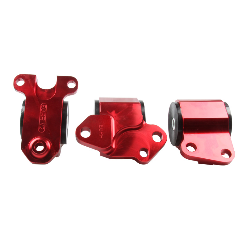 FOR BILLET ALUMINUM 2 BOLT ENGINE MOUNT KIT EG EH/DC D15/D16 B16/B18 ...