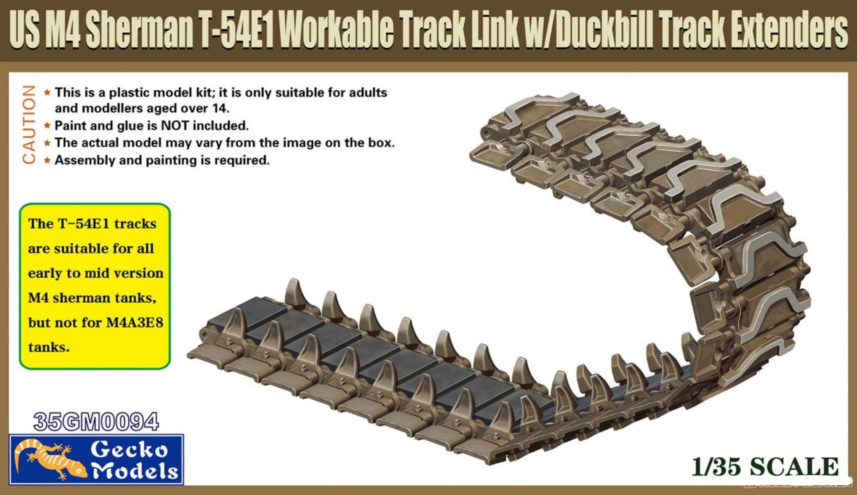 Gecko Models 35GM0094 1/35 US M4 Sherinan T-54E1 Workable Gecko Models 35GM0094 1/35 US M4 Sherinan T-54E1 Workable