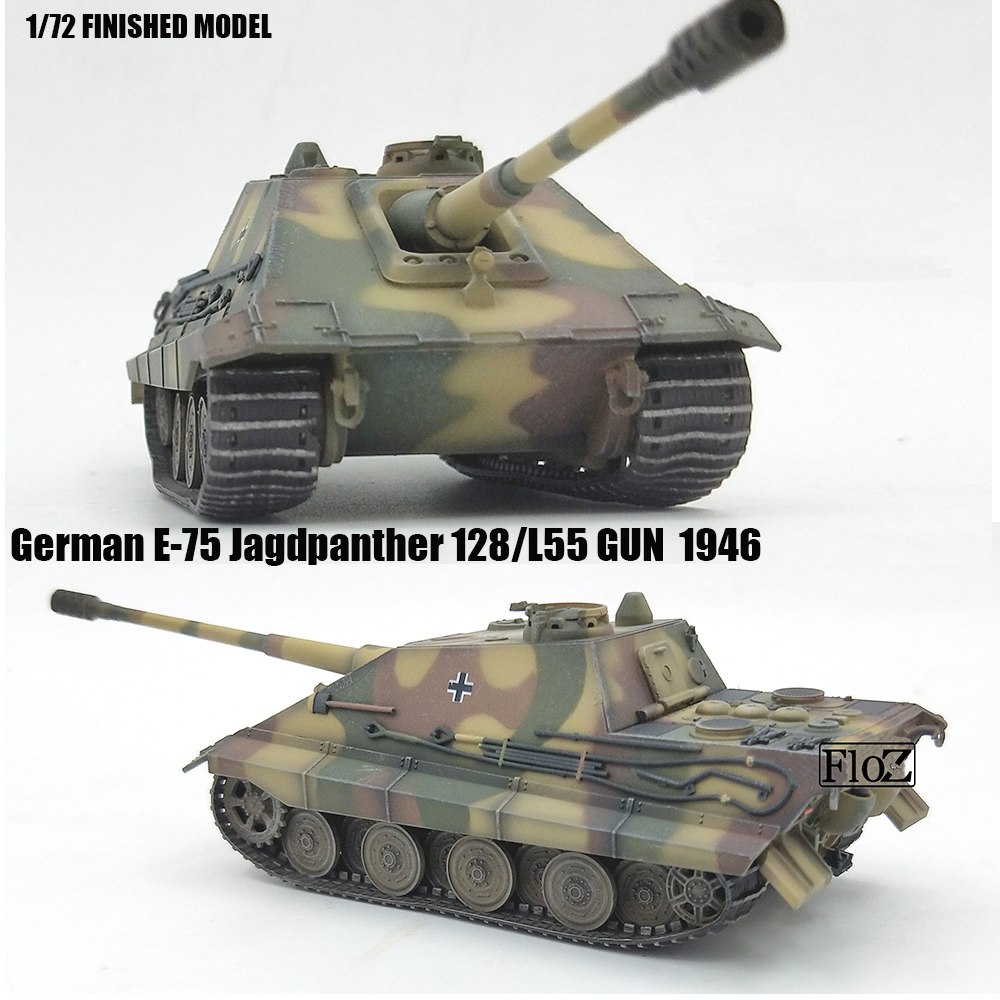 WWII German E-75 Jagdpanther 128/L55 GUN 1946 1/72 FINISHED TANK MODEL ...