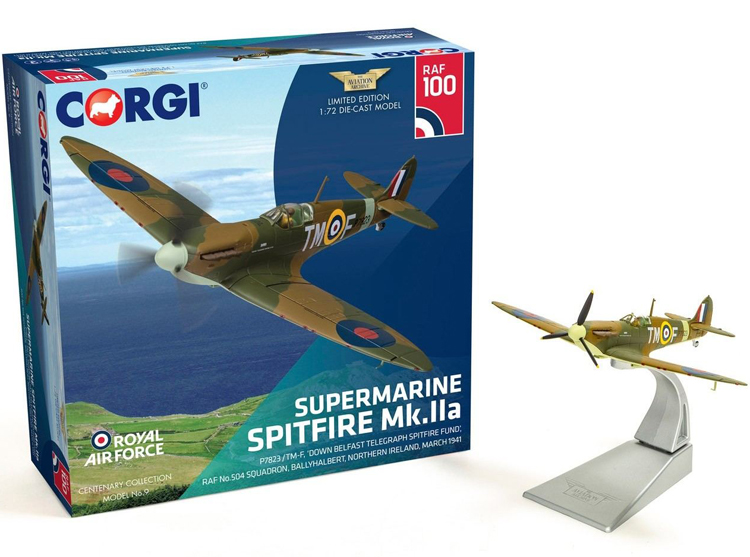 Corgi Supermarine Spitfire Mk.IIa P7823 / TM-F 1/72 diecast plane model ...