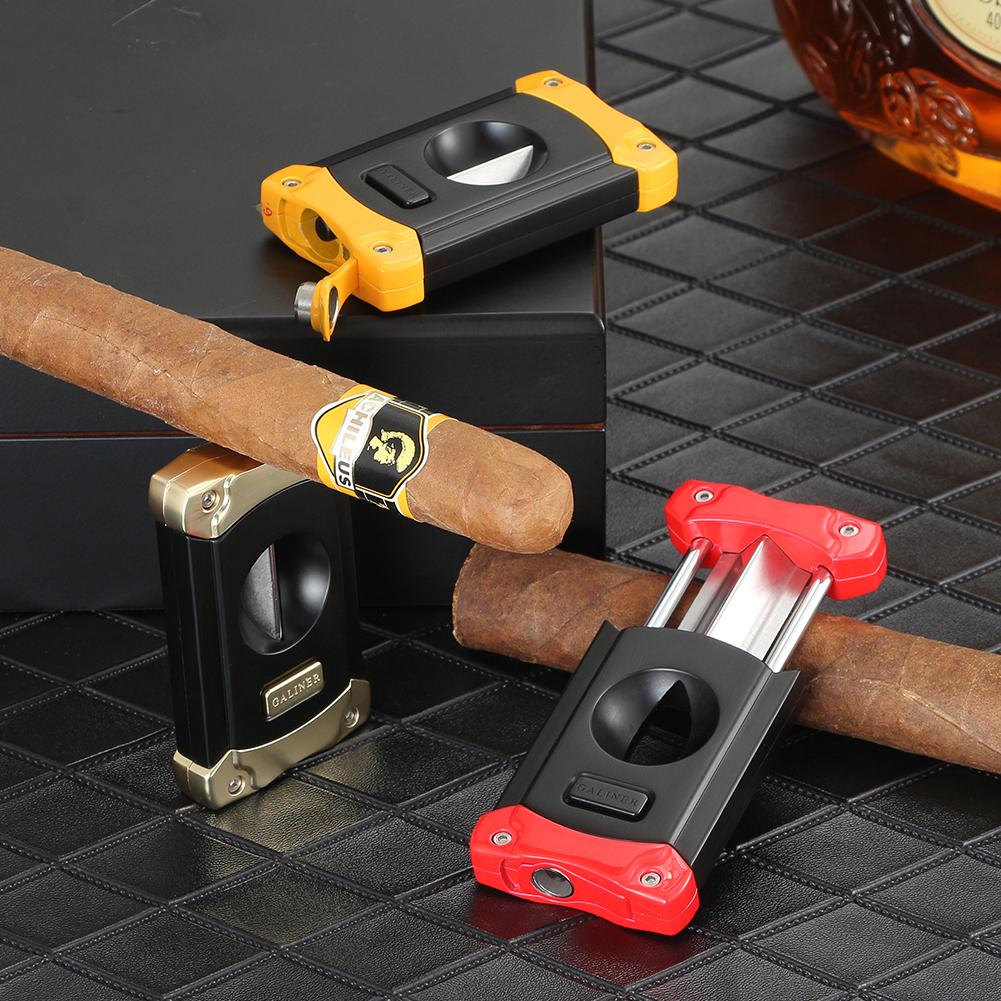 Galiner Cigar Cutter Puncher Stainless Steel V-Cutter Cigar Retro Style ...