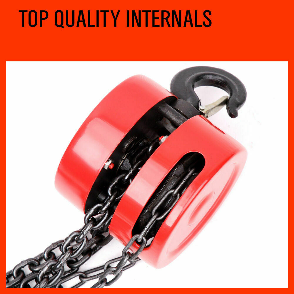 3 Ton Block and Tackle 2.5M Chain Block Hoist Crane Chain Lifting Pull ...