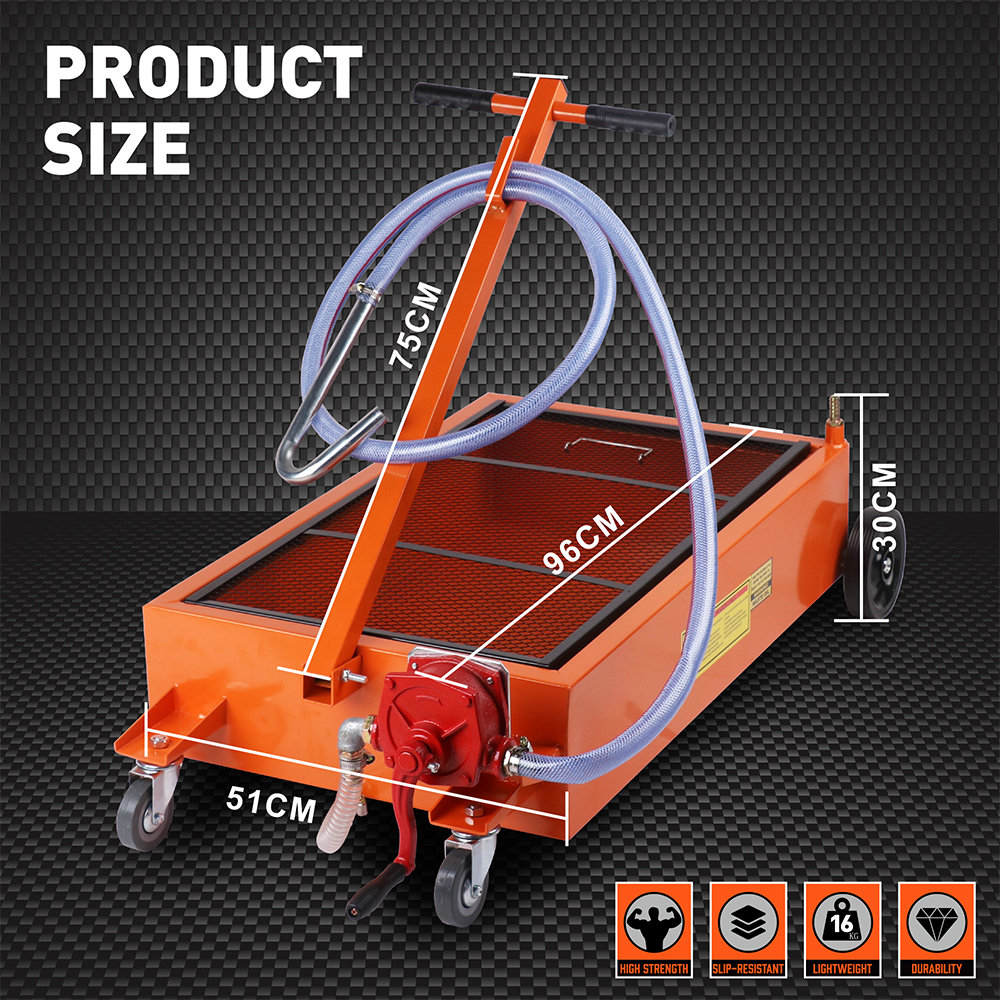 HORUSDY 76L Low Profile Waste Oil Drainer Mobile Workshop Pump Vehicle ...