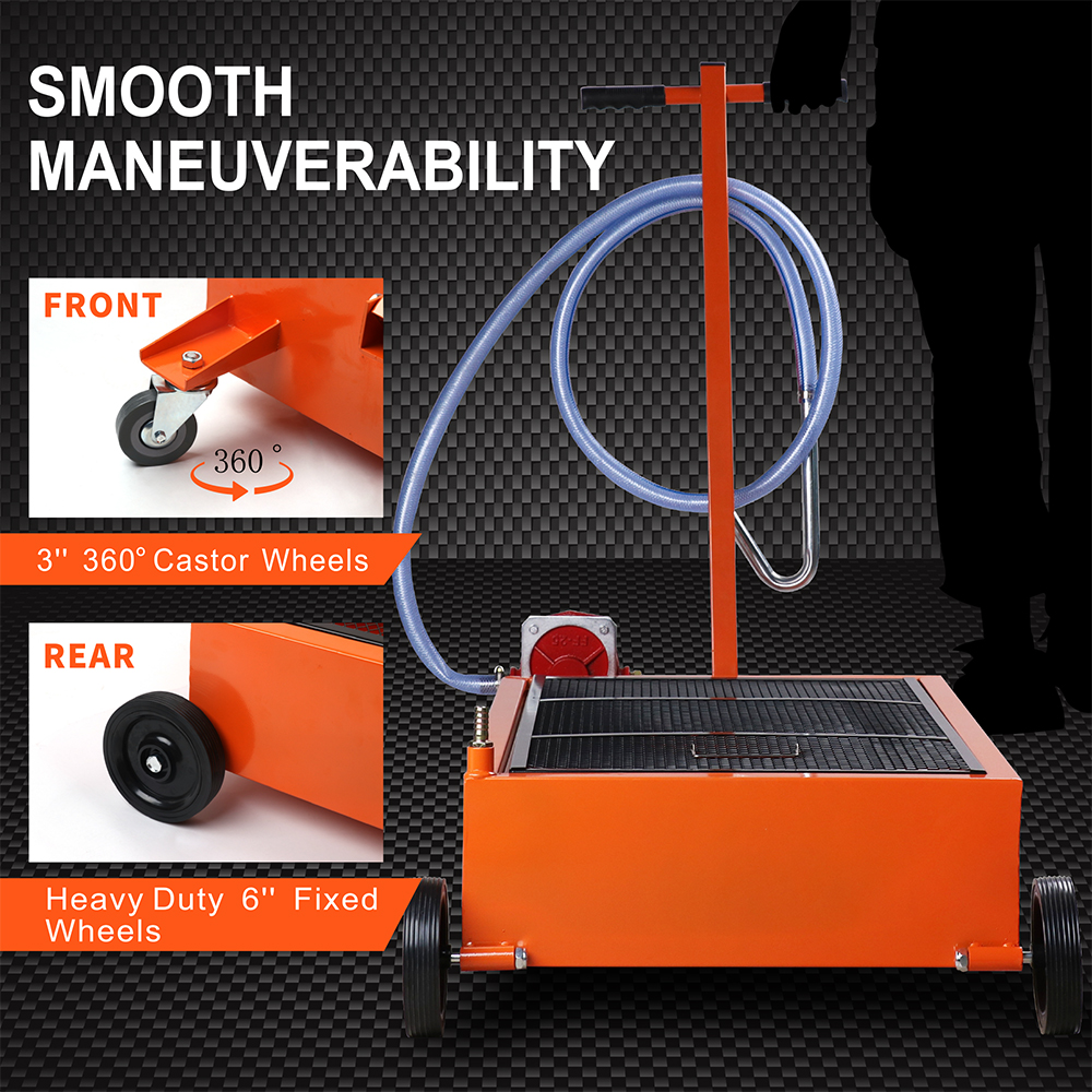 HORUSDY 76L Low Profile Waste Oil Drainer Mobile Workshop Pump Vehicle ...