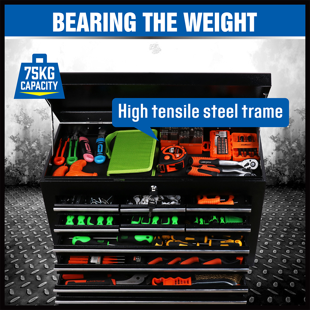 HORUSDY 10-Drawer Tool Box Chest Toolbox Lockable Drawer Cabinet Garag ...