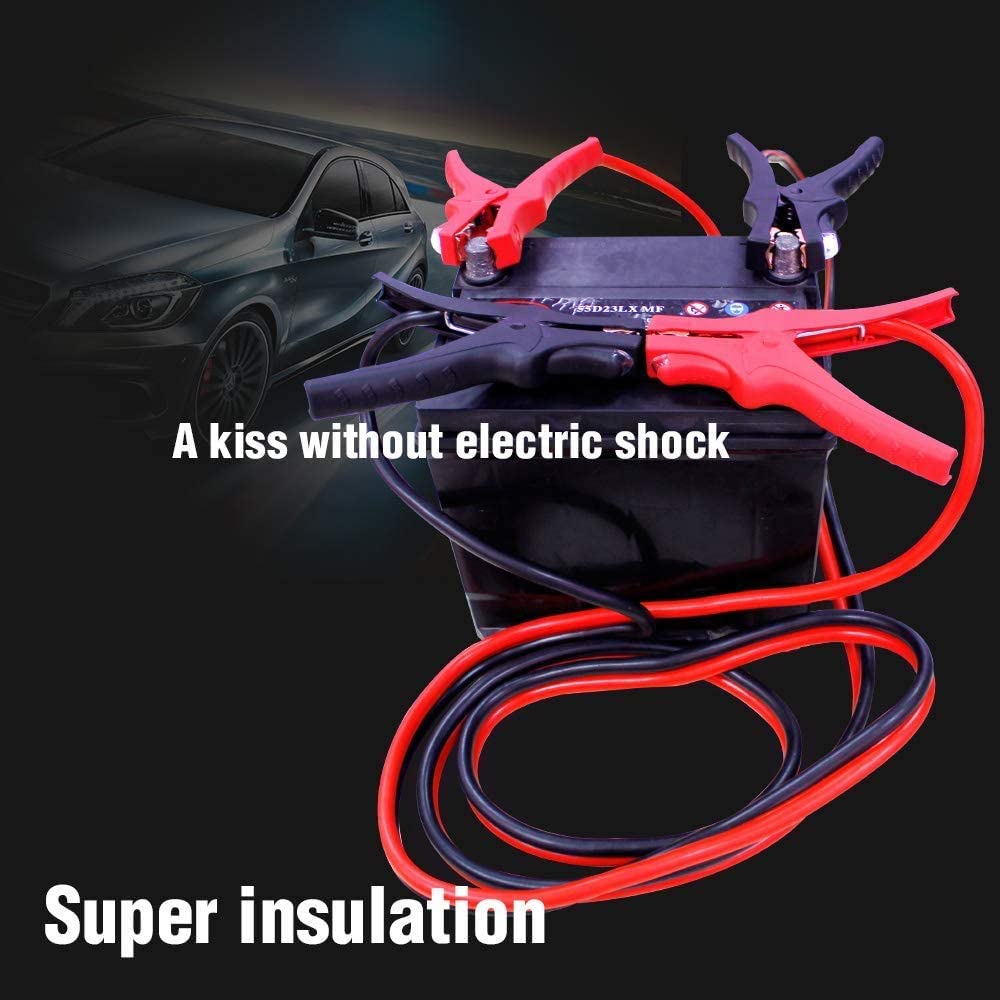 12FT Jumper Leads 3000AMP Heavy Duty Booster Cables Reverse Polarity P ...