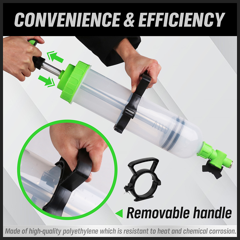 SWANLAKE 1.5L Oil Extractor Fluid Transfer Pump Syringe Fuel with Fitt ...
