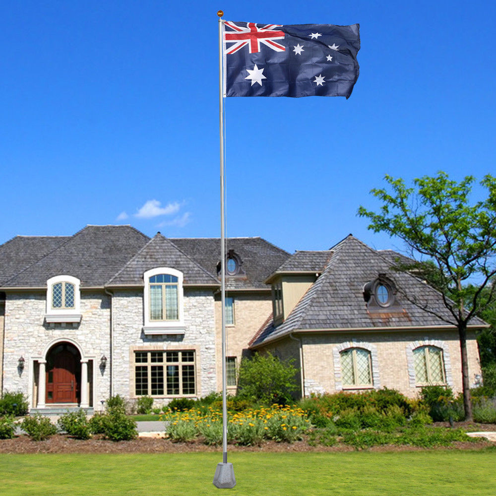 7.1M meter Aluminium Australian Aussie Flag Pole Flagpole Full Set | eBay