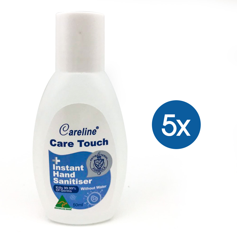 3/4/5x 50ML Hand Wash Careline Care Touch Portable/ Travel/ Hygiene AU ...