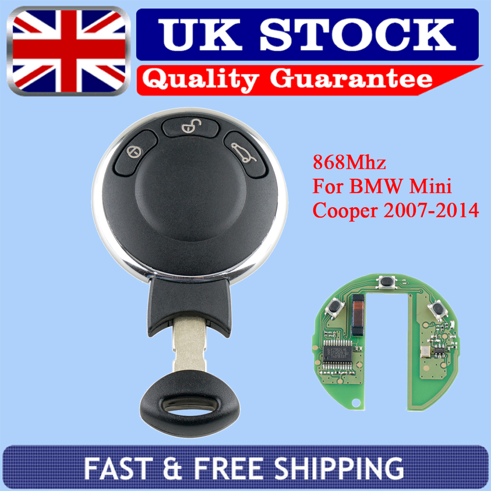 3 Button Smart Remote Key Keyless Entry Fob 868MHz For BMW Mini Cooper ...