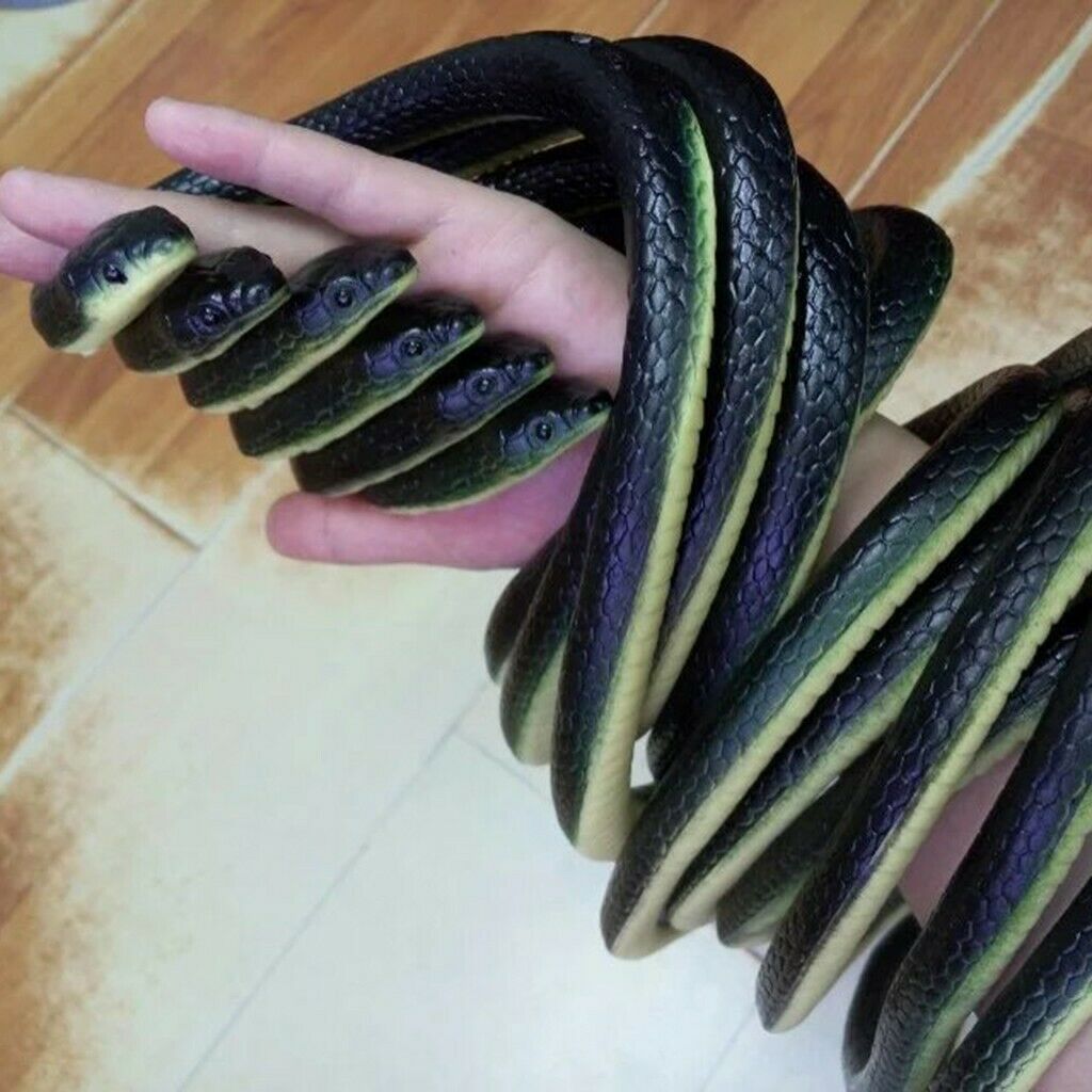 50" Realistic Snake Snake Rubber Lifelike Durable Garden Scary Gag ...