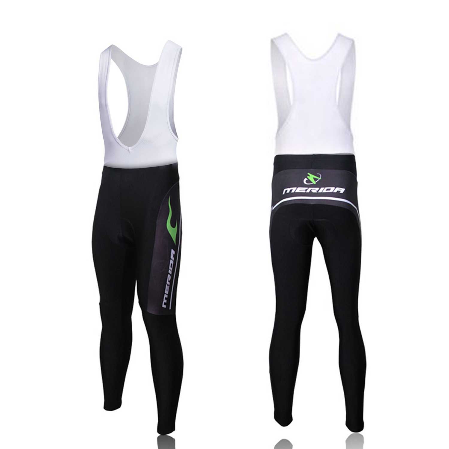 Merida Men's Cycling Bib Tights Lycra Padded Cycle Bib Trousers Pants S ...