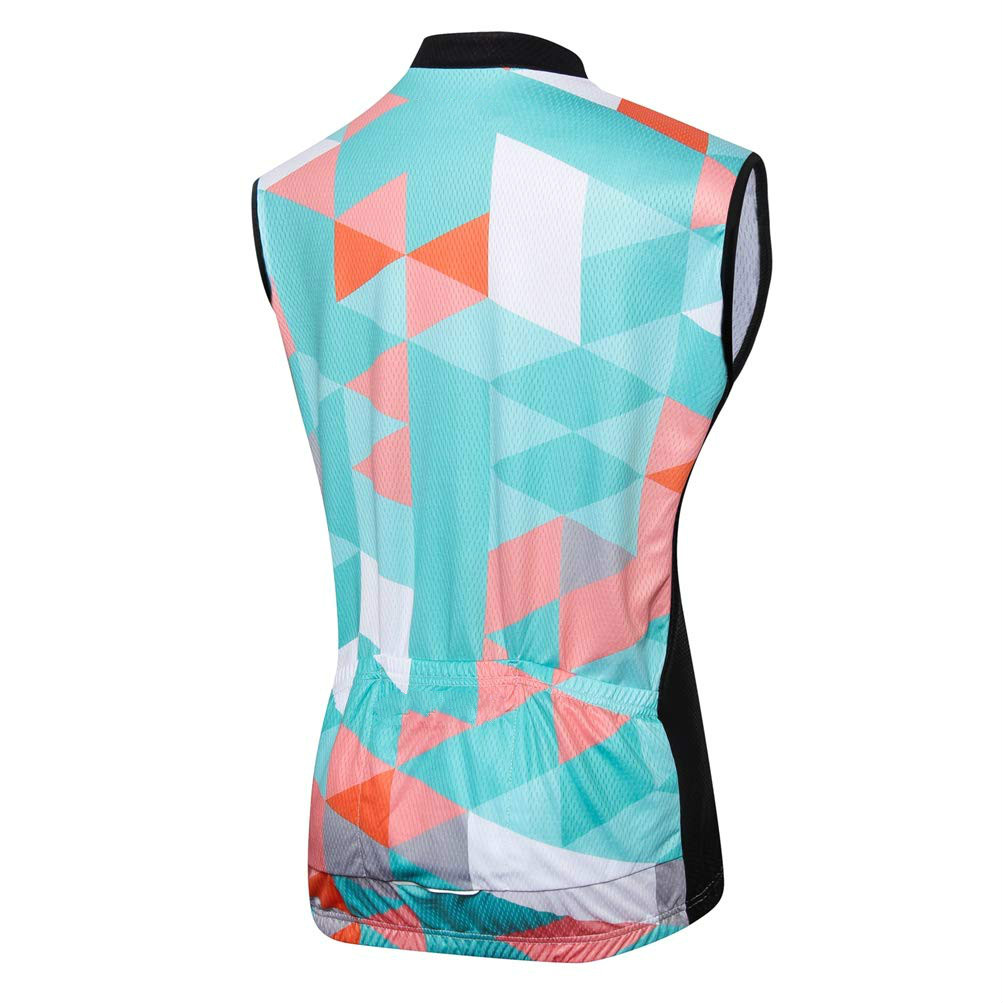 Women's Reflective Cycling Vest Shirt Ladies Sleeveless Cycling Jersey ...