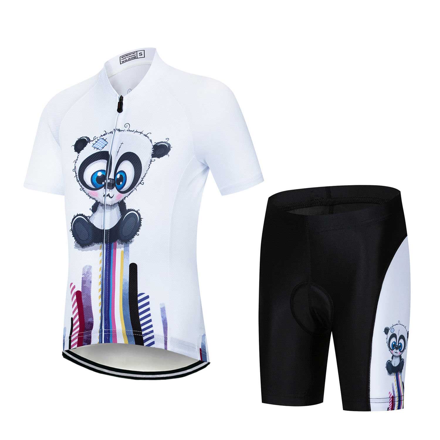 Boys Girls Cycling Jersey Set Kids Bike Clothing Cycle Top and Padded ...