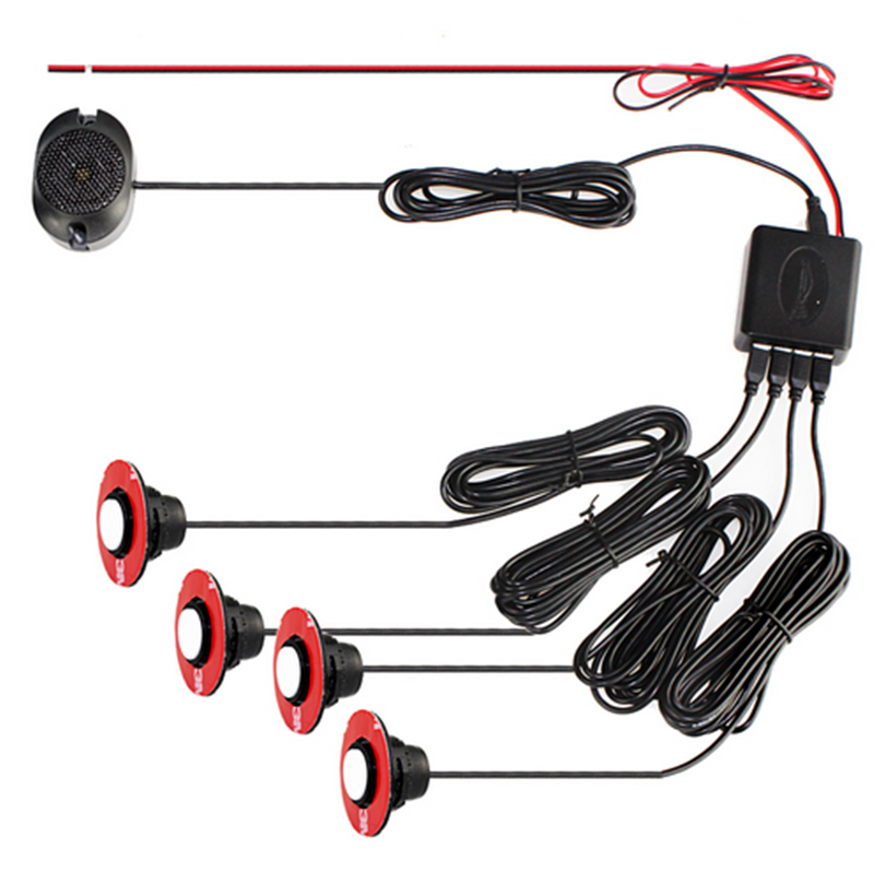 Car Reverse Backup Radar System Car Reversing Sensor Kit – 4 Sensor Backup Radar System With ...