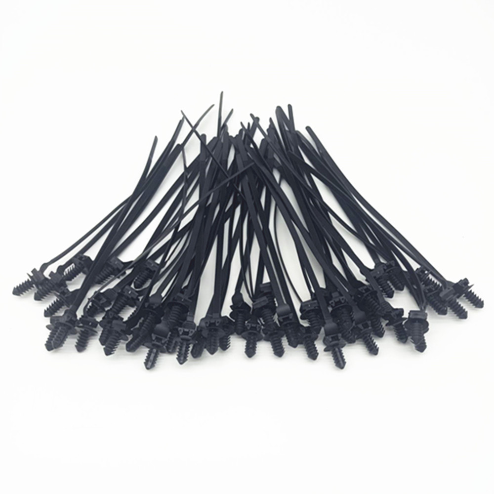 Car Line Cable-Ties Zip Wrap Push Rivet Clip Wiring Loom Harness ...