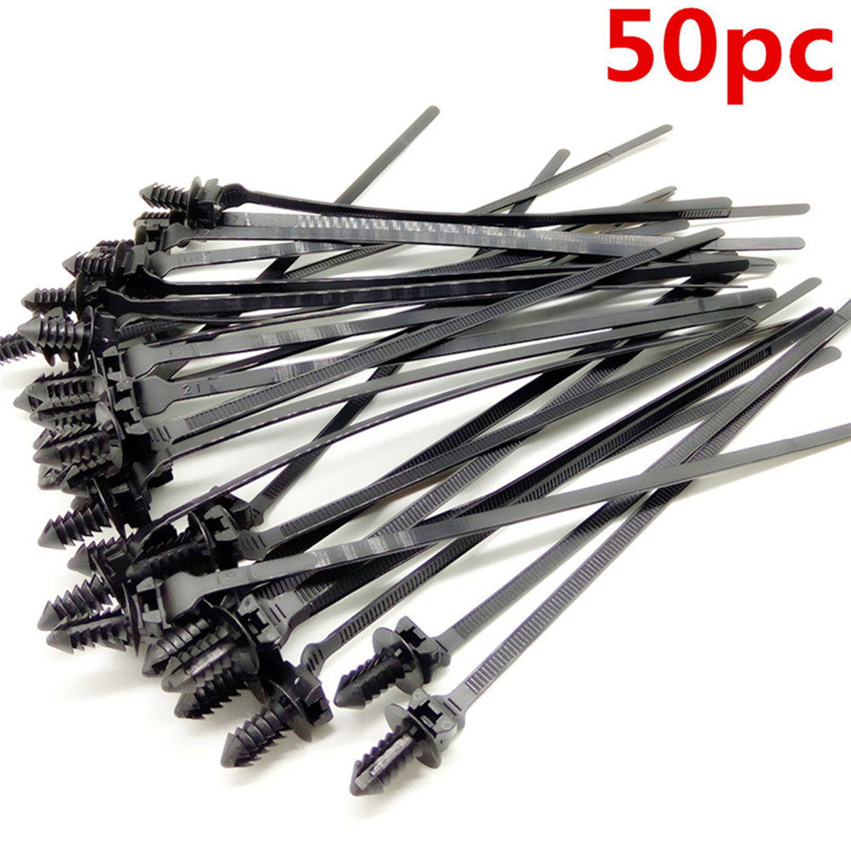 Car Line Cable-Ties Zip Wrap Push Rivet Clip Wiring Loom Harness ...