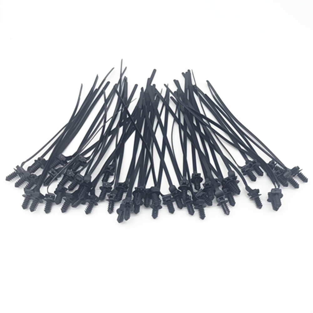 Car Line Cable-Ties Zip Wrap Push Rivet Clip Wiring Loom Harness ...