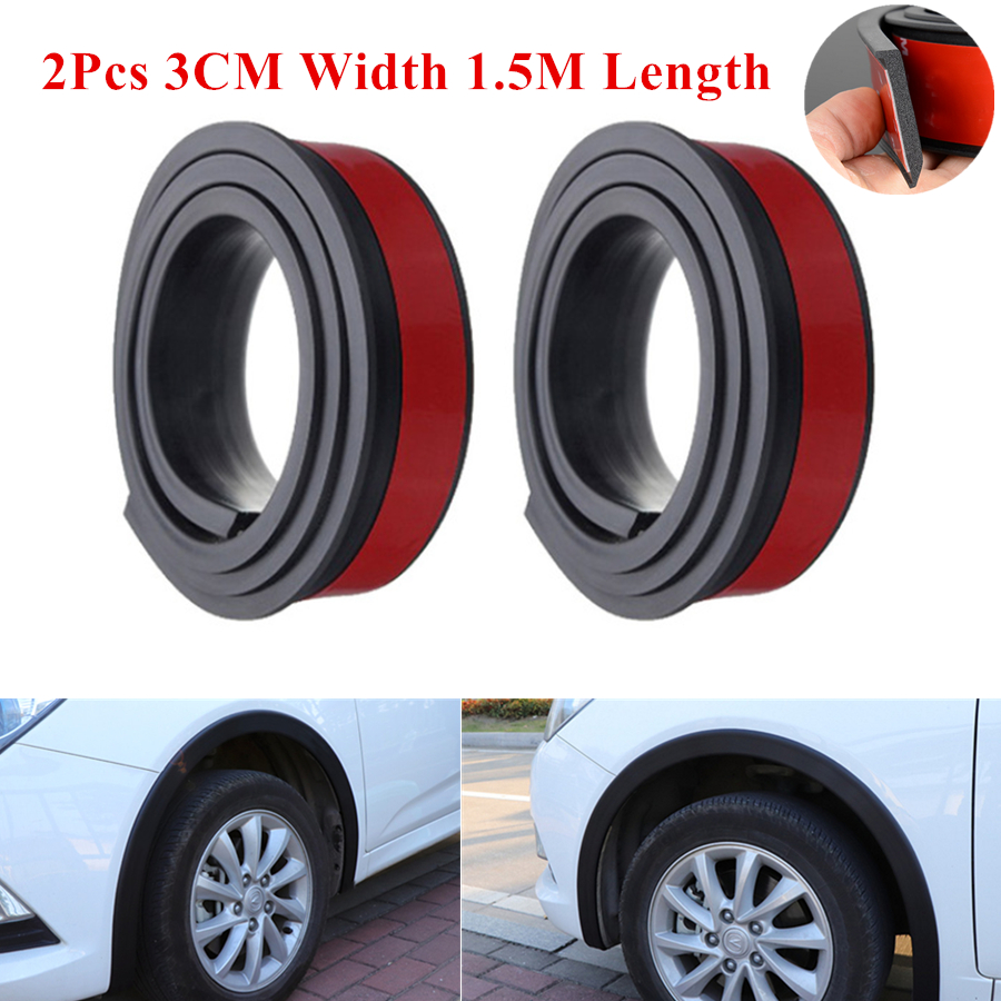 Car Wheel Eyebrow Arch Lip Trim Lips Fender Flares Protector Strip 1.5m ...