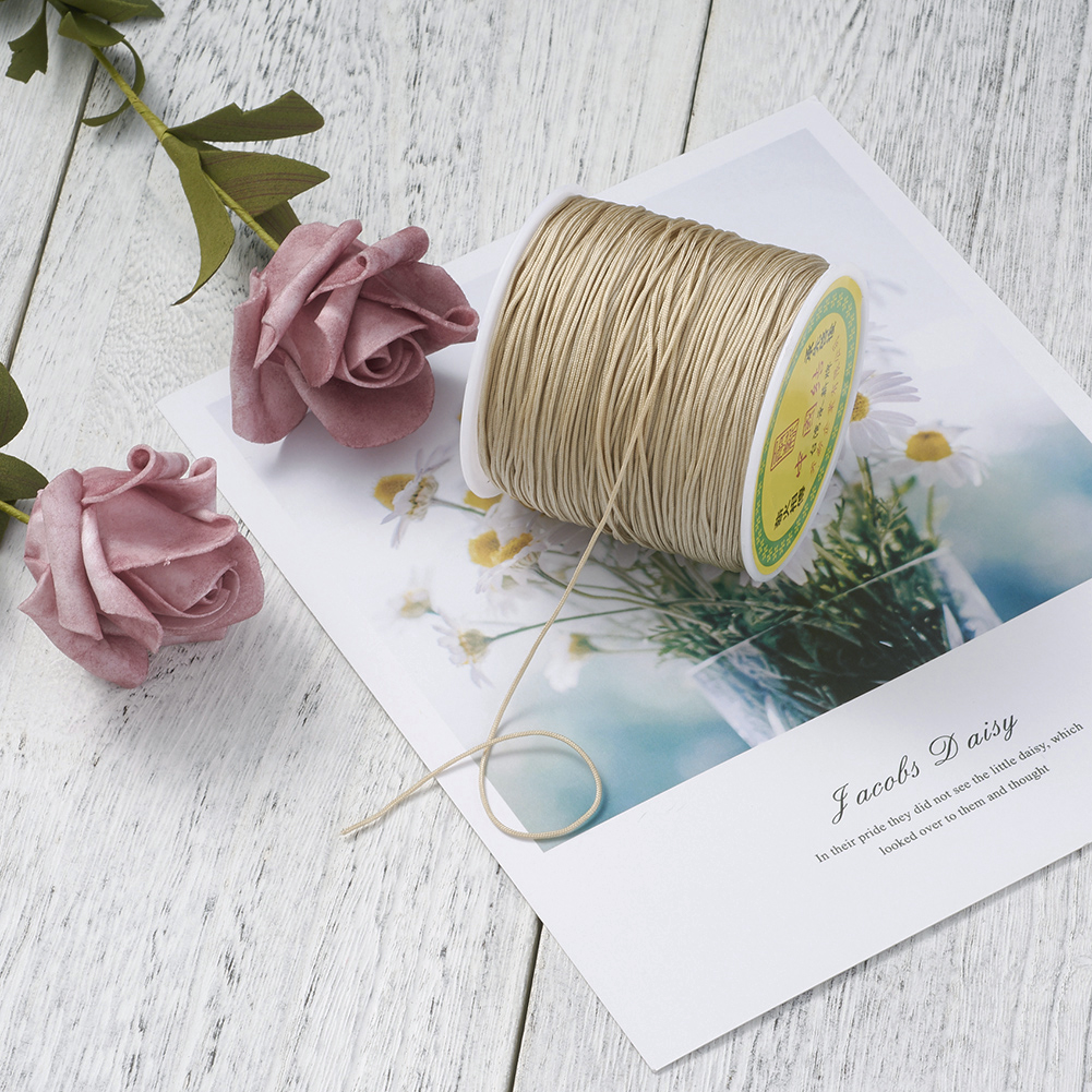 100yds/Roll Braided Nylon Cords Imitation Silk Threads Tiny String ...