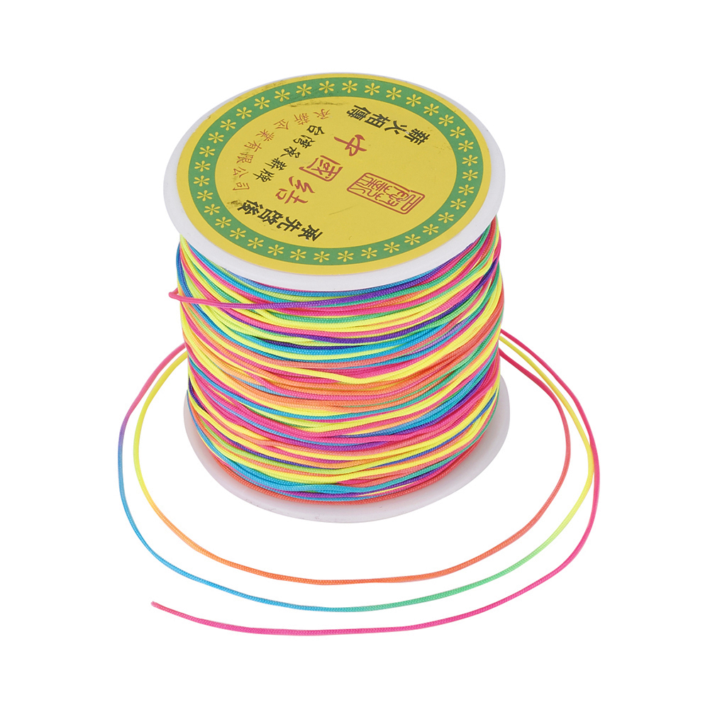 100yds/Roll Braided Nylon Cords Imitation Silk Threads Tiny String ...