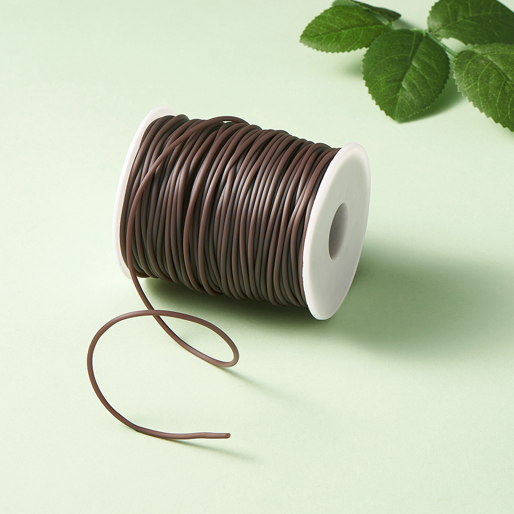 50m/roll Hollow Pipe PVC Tubular Rubber Cord Thread Wrapping Stringing ...