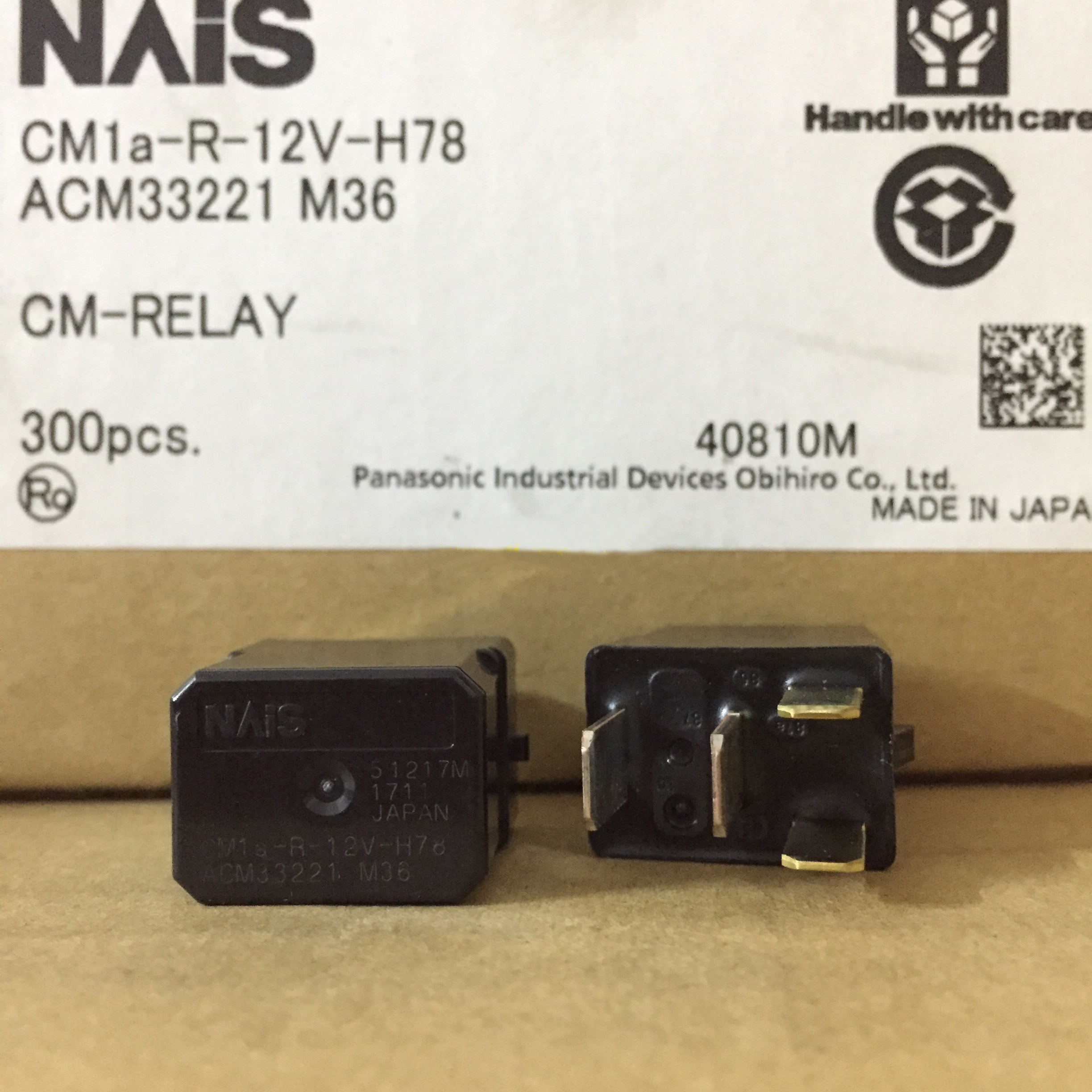 CM1A-R-12V-H78 NAIS ACM33221 M36 12VDC 4 Pins Automotive Relay (SET OF ...