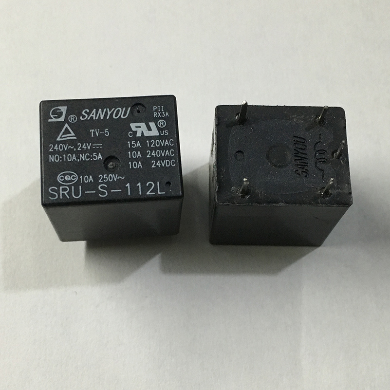 10Pcs SANYOU SRU-S-112L 15A 120VAC Power Relay 5 Pins Replace SRUDH-SH ...