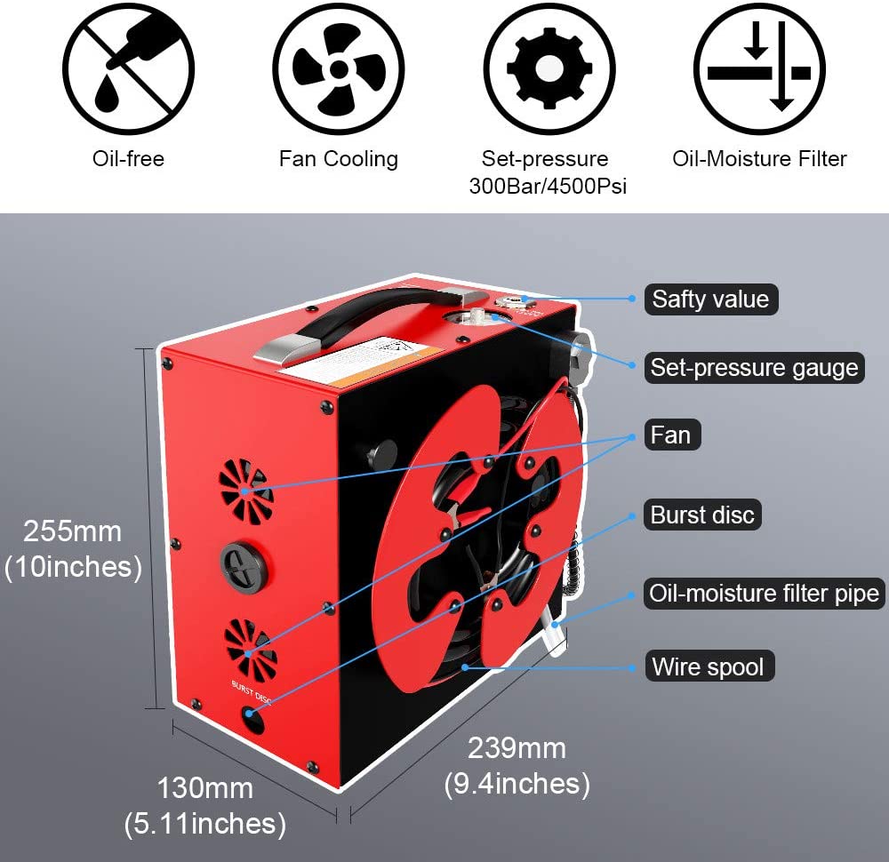 Купить Аксессуары Anbull GXE5K2 4500psi auto/stop PCP Pump Air Rifle ...