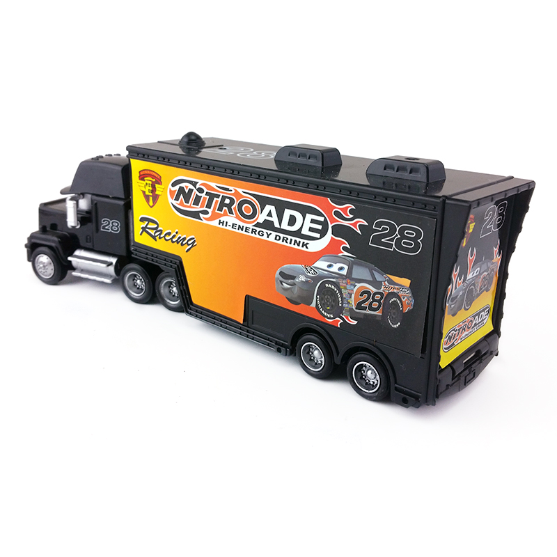 Disney Pixar Car Mack No.28 Nitroade Truck Toy Model Car 1:55 Boys Kids ...